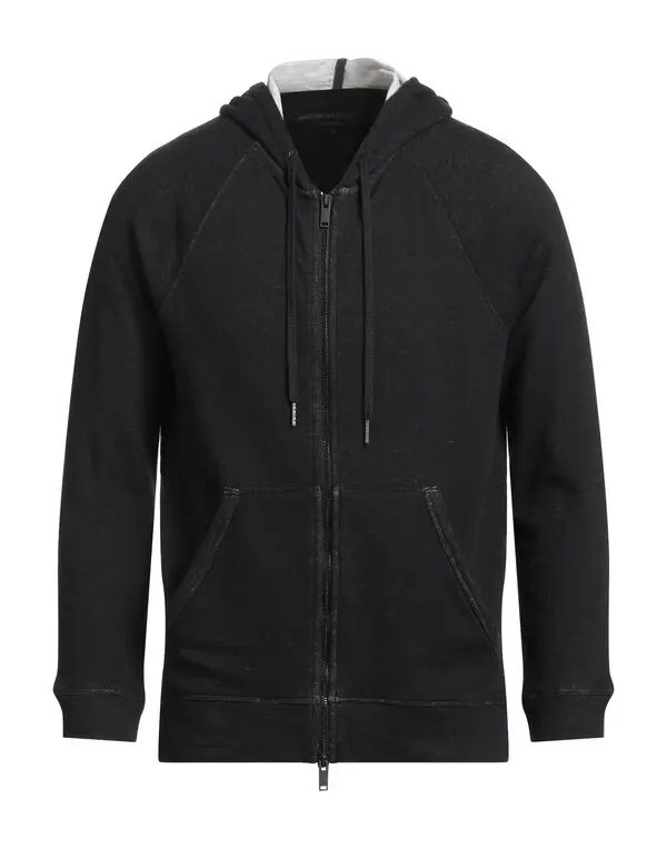 John Varvatos Cotton-elastane Blend Fleece Sweatshirt - Black