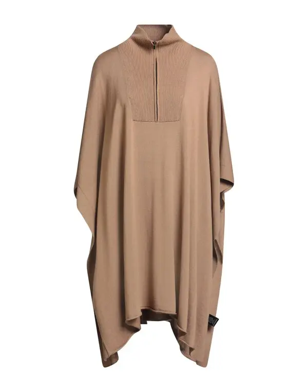 Alpha Studio Wool Poncho - Beige