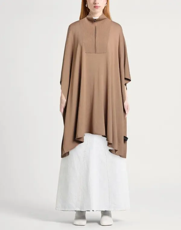Alpha Studio Wool Poncho - Beige