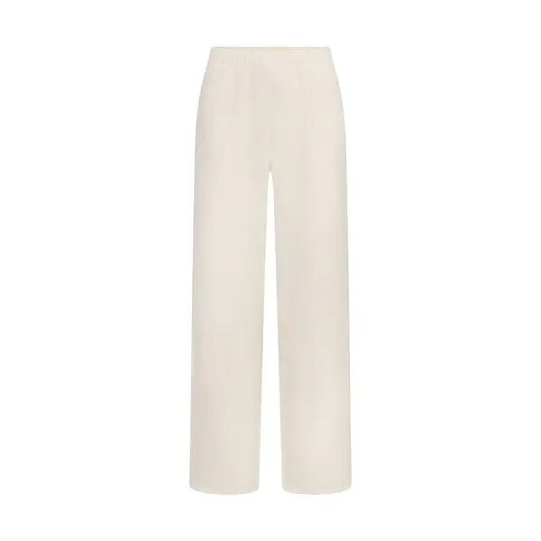 SKIMS French Terry Straight Leg Pant - Ecru