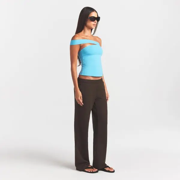 SKIMS Straight Leg French Terry Pants - Espresso