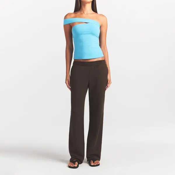 SKIMS Straight Leg French Terry Pants - Espresso