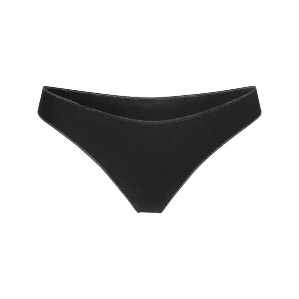 SKIMS Lightweight Cotton Thong - Soot Tonal