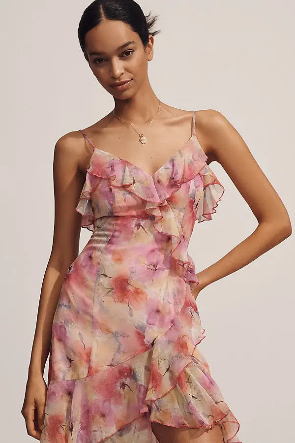 strapless open back dress Forest Spirit Fairycore Woodland Green Pink Flower Spring Corset Bodic main image 1