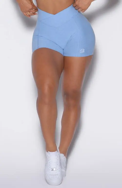 BOMBSHELL SPORTSWEAR High Waisted Scrunch Butt Shorts - Bright Hydrangea