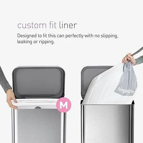 SIMPLEHUMAN Code M Custom Fit Liners With Quick Dispense Packs - 200 Liners