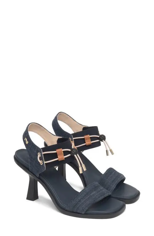 NEROGIARDINI Bungee Ankle Strap Sandal - Blue Jeans