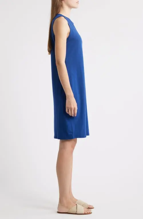 navy blue jersey wrap dress Imogen Collared Jersey Dress-Navy main image 1