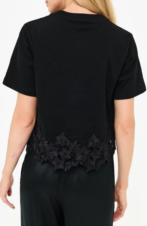 Cami Nyc Keanu Lace Hem T-shirt - Black