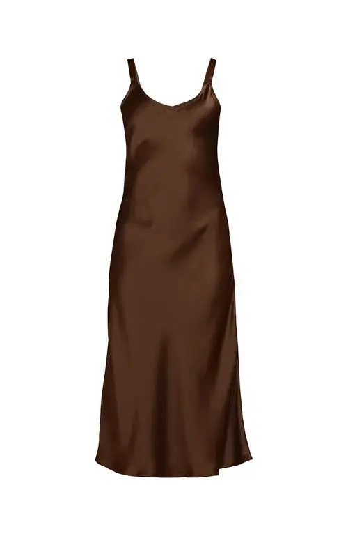 LANDS' END Satin Slip Midi Dress