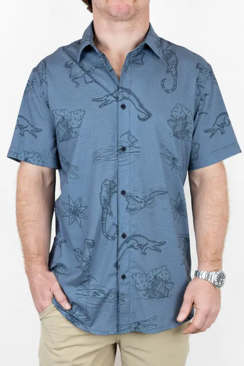 BAJA LLAMA Printed Button-up Shirt