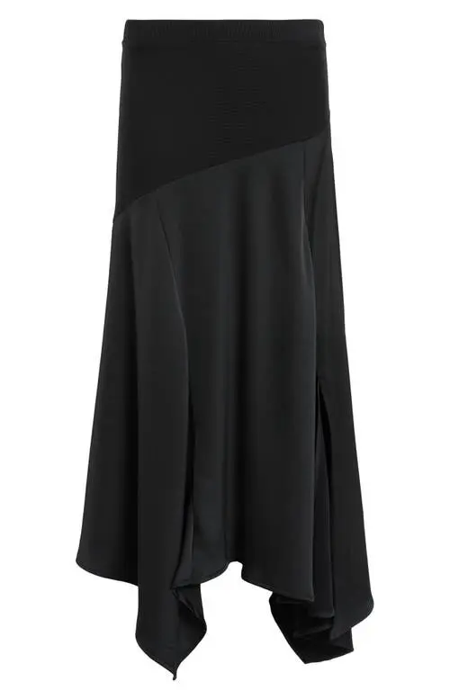 ALLSAINTS Pia Mixed Media Asymmetric Skirt