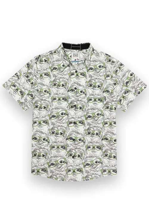 BAJA LLAMA Sloth Meister7-seas Button Up