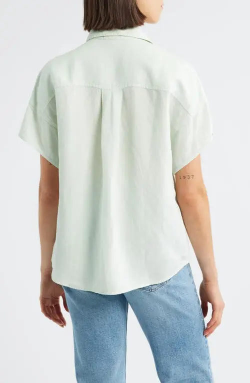 CLOTH & STONE Linen Blend Button-up Shirt