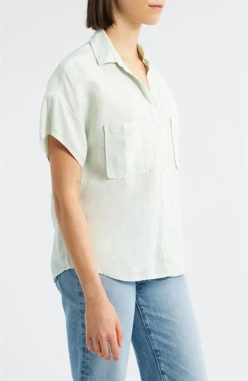 CLOTH & STONE Linen Blend Button-up Shirt