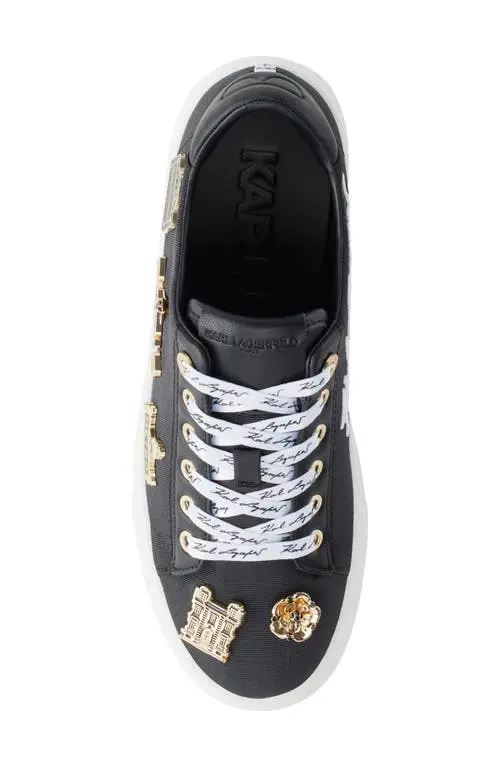 Karl Lagerfeld Paris Cate Pin Logo Sneaker - Black Rue Pins