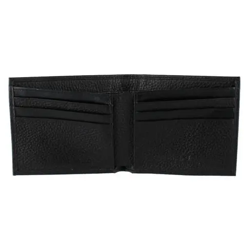 Trafalgar Pierce Pebble Grain Classic Leather Bi-fold Wallet - Black