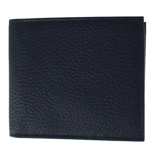 Trafalgar Pierce Pebble Grain Classic Leather Bi-fold Wallet - Navy
