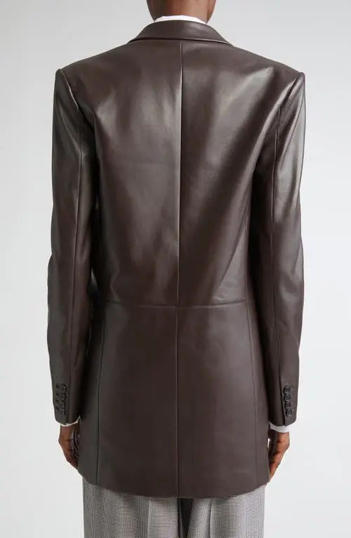 Michael Kors Leather Boyfriend Blazer