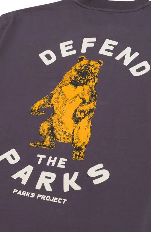 PARKS PROJECT Defend The Parks Bear Pocket T-shirt - Graphite