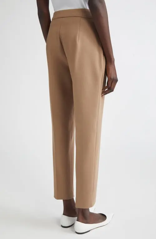 Max Mara Pegno Slim-fit Jersey Ankle Trousers - Hazelnut Brown