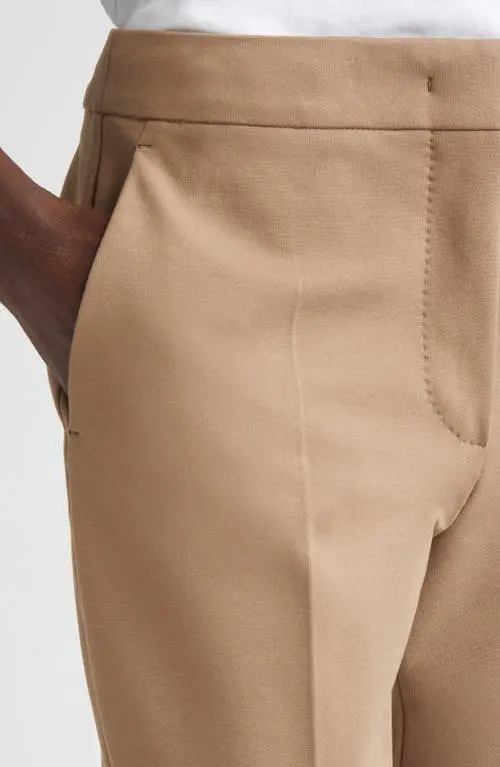 Max Mara Pegno Slim-fit Jersey Ankle Trousers - Hazelnut Brown