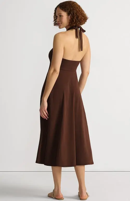 LANDS' END Cotton Modal Halter Midi Dress