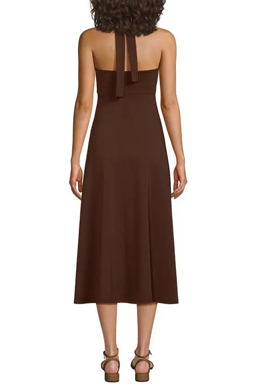 LANDS' END Cotton Modal Halter Midi Dress