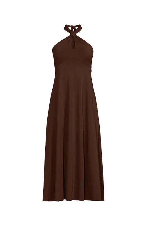 LANDS' END Cotton Modal Halter Midi Dress
