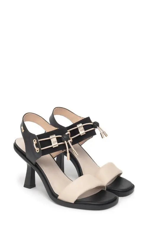 NEROGIARDINI Bungee Ankle Strap Sandal - Black