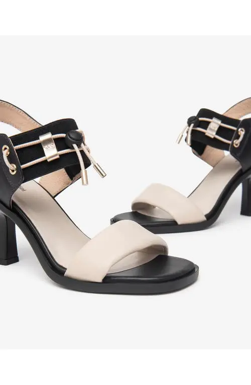 NEROGIARDINI Bungee Ankle Strap Sandal - Black