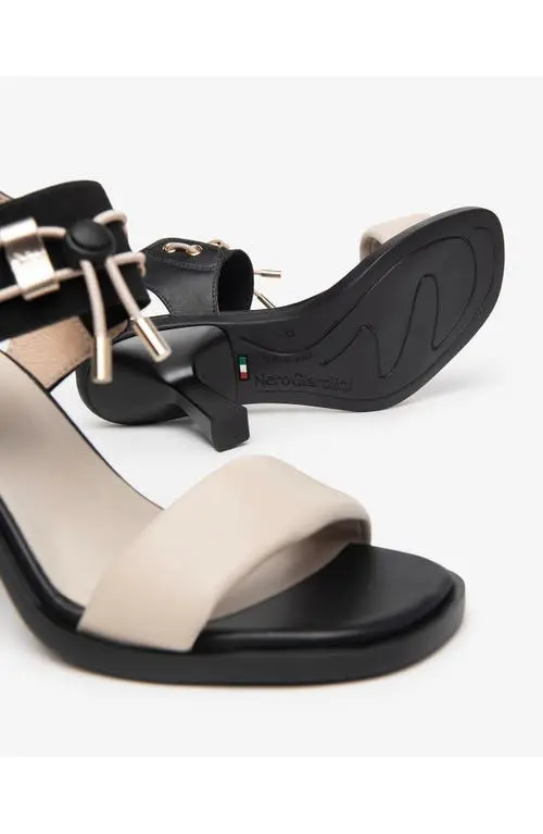 NEROGIARDINI Bungee Ankle Strap Sandal - Black
