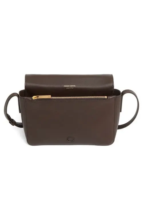 MANSUR GAVRIEL Clio Leather Shoulder Bag - Chocolate