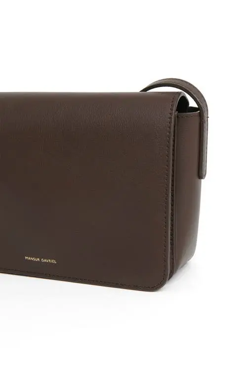 MANSUR GAVRIEL Clio Leather Shoulder Bag - Chocolate