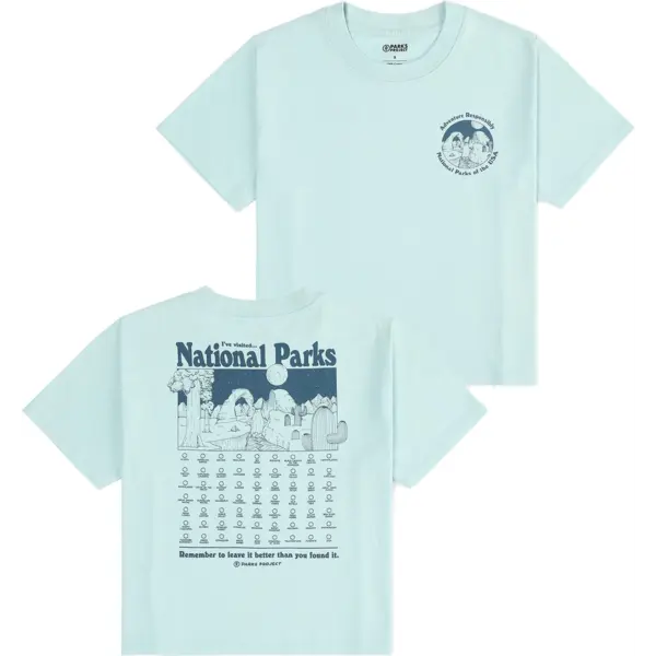 PARKS PROJECT National Parks Relaxed-fit Boxy Tee - Ash Blue