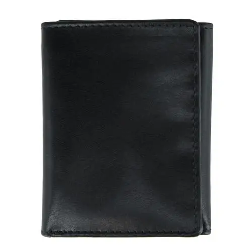 Trafalgar Tennyson Tri-fold Genuine Leather Wallet With Id Window - Black