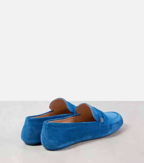 GIANVITO ROSSI Suede Loafers - Blue