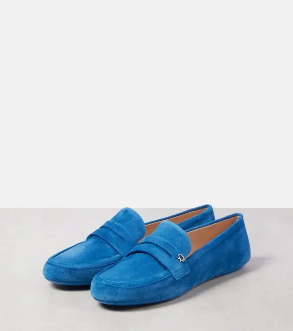 GIANVITO ROSSI Suede Loafers - Blue