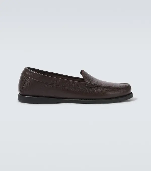 SAMAN AMEL City Leather Loafers - Brown