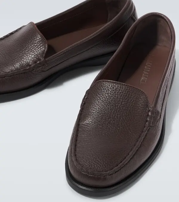 SAMAN AMEL City Leather Loafers - Brown