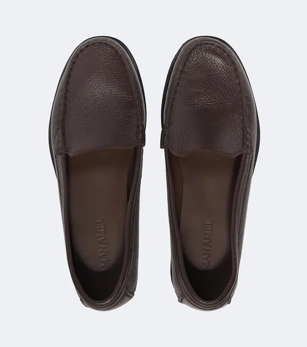 SAMAN AMEL City Leather Loafers - Brown