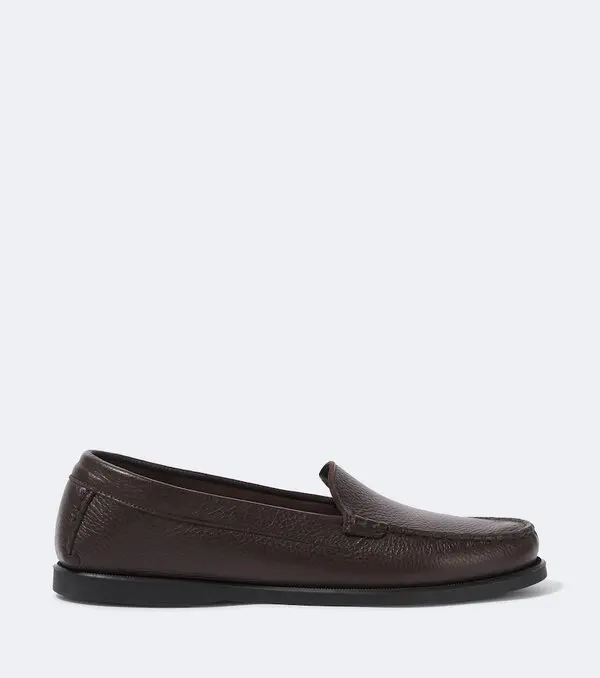 SAMAN AMEL City Leather Loafers - Brown