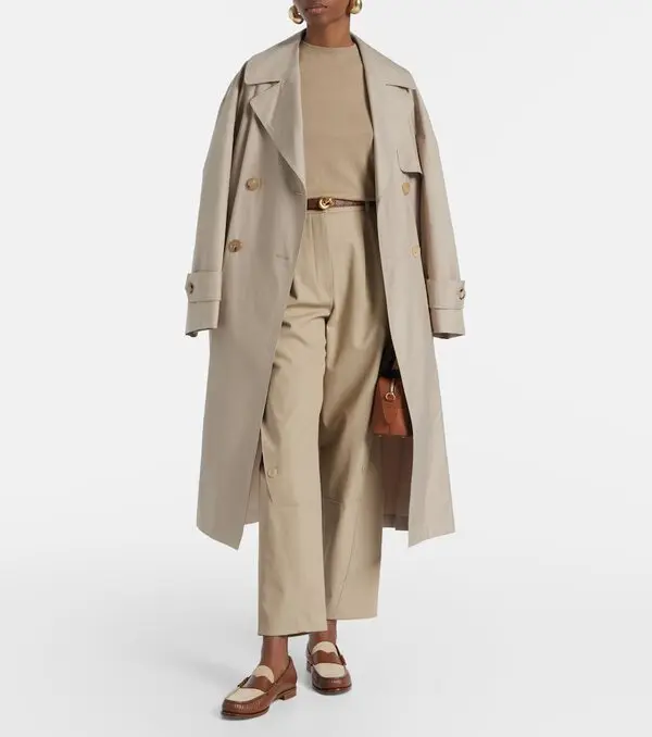 Max Mara Logo Leather And Suede Moccasins