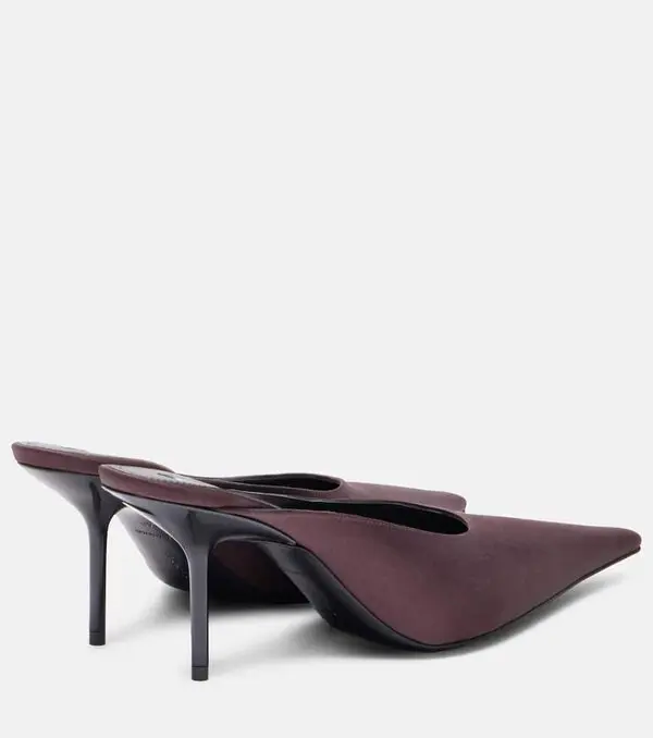 Victoria Beckham Satin Mules - Brown