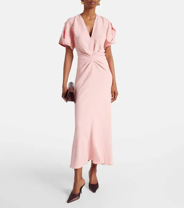 Victoria Beckham Satin Mules - Brown