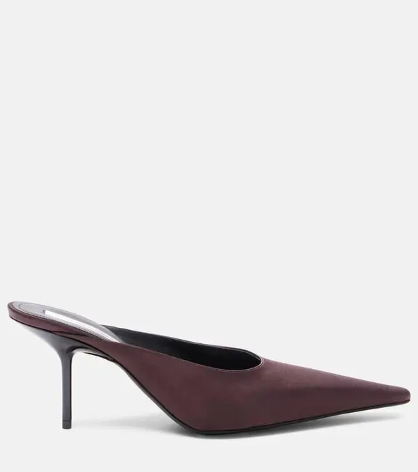 Victoria Beckham Satin Mules - Brown