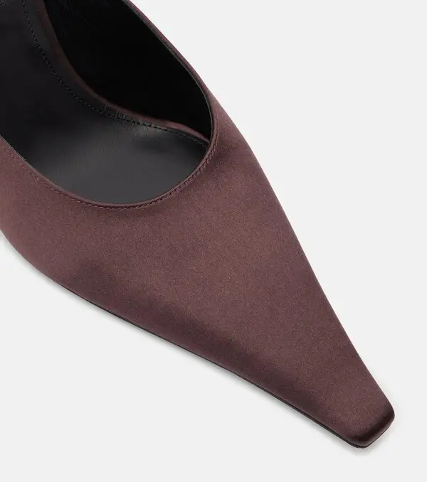 Victoria Beckham Satin Mules - Brown