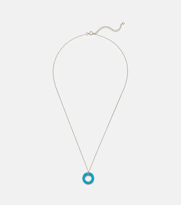 Mateo 14kt Yellow Turquoise Pendant Necklace - Gold