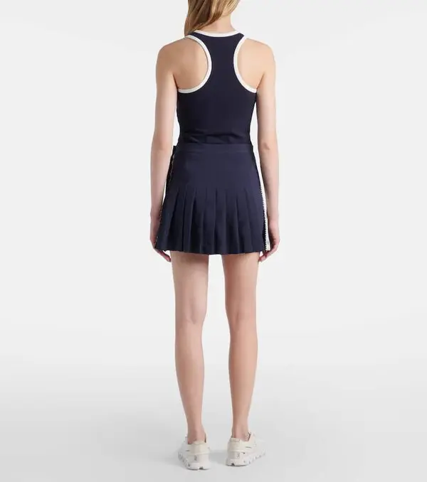 Tory Burch Pleated Twill Tennis Skirt