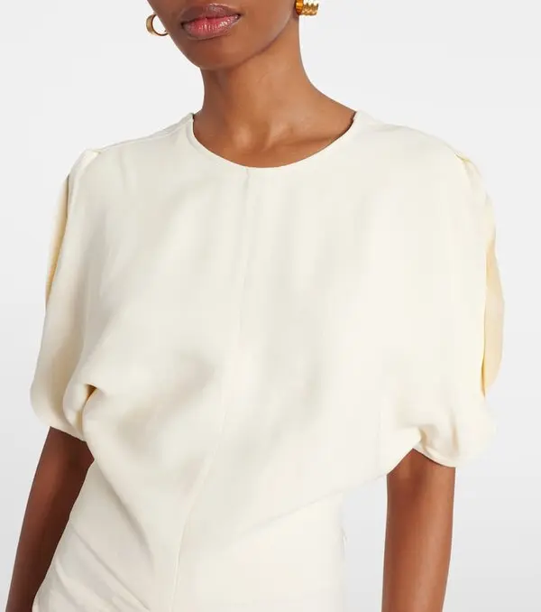 Victoria Beckham Gathered Midi Dress